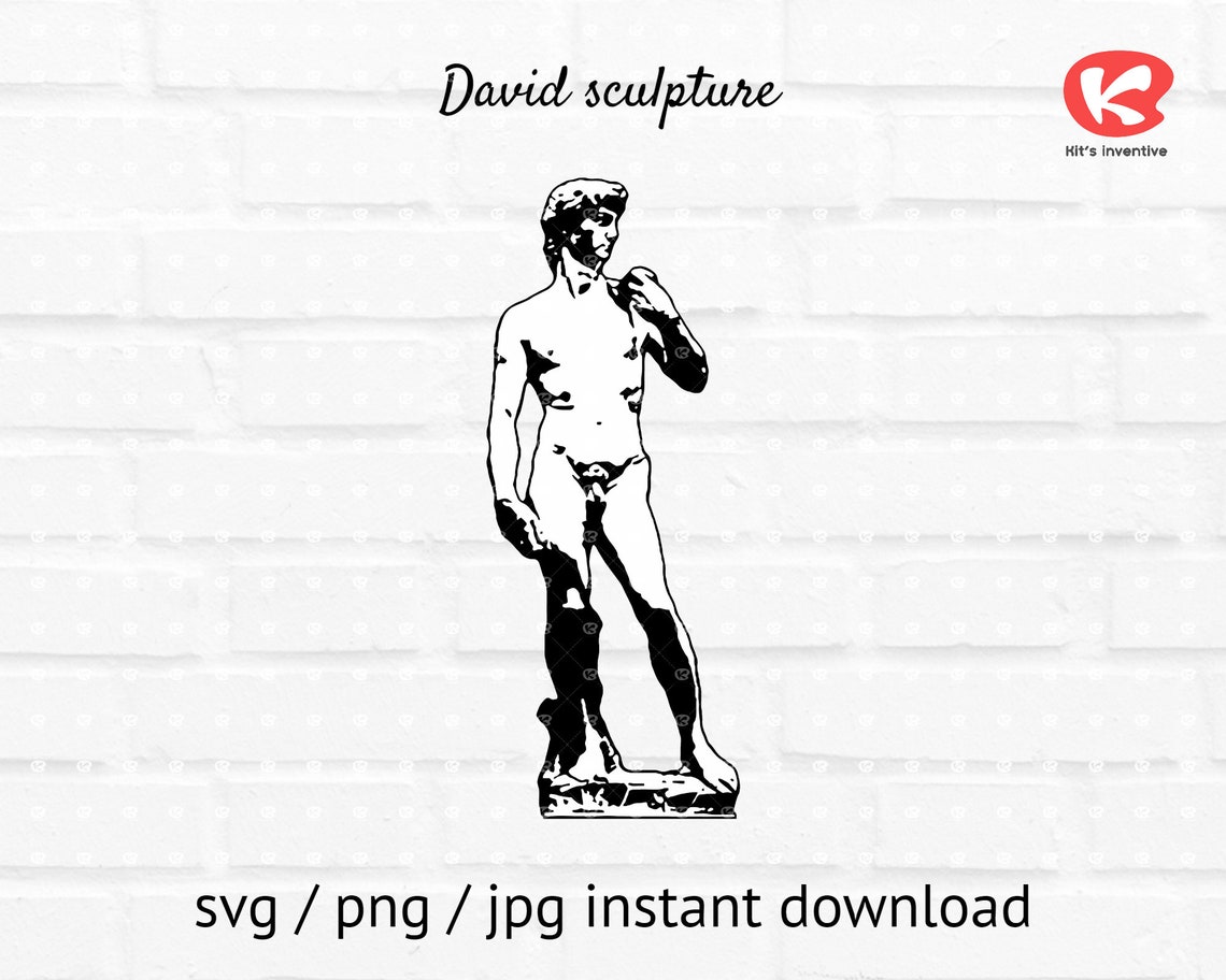David Sculpture Svg Png Jpg File Clipart Vector Stencil - Etsy
