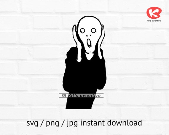 The Scream Van Gogh Svg Png Jpg File Clipart Vector Stencil | Etsy