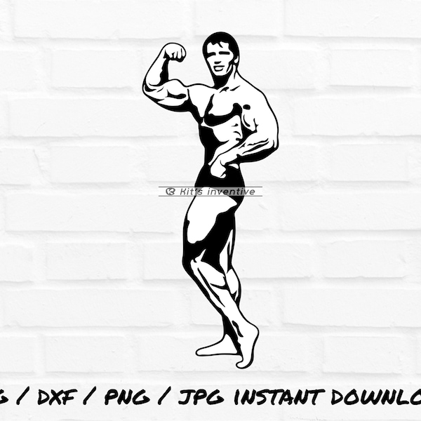 Bodybuilder Stencil - Etsy