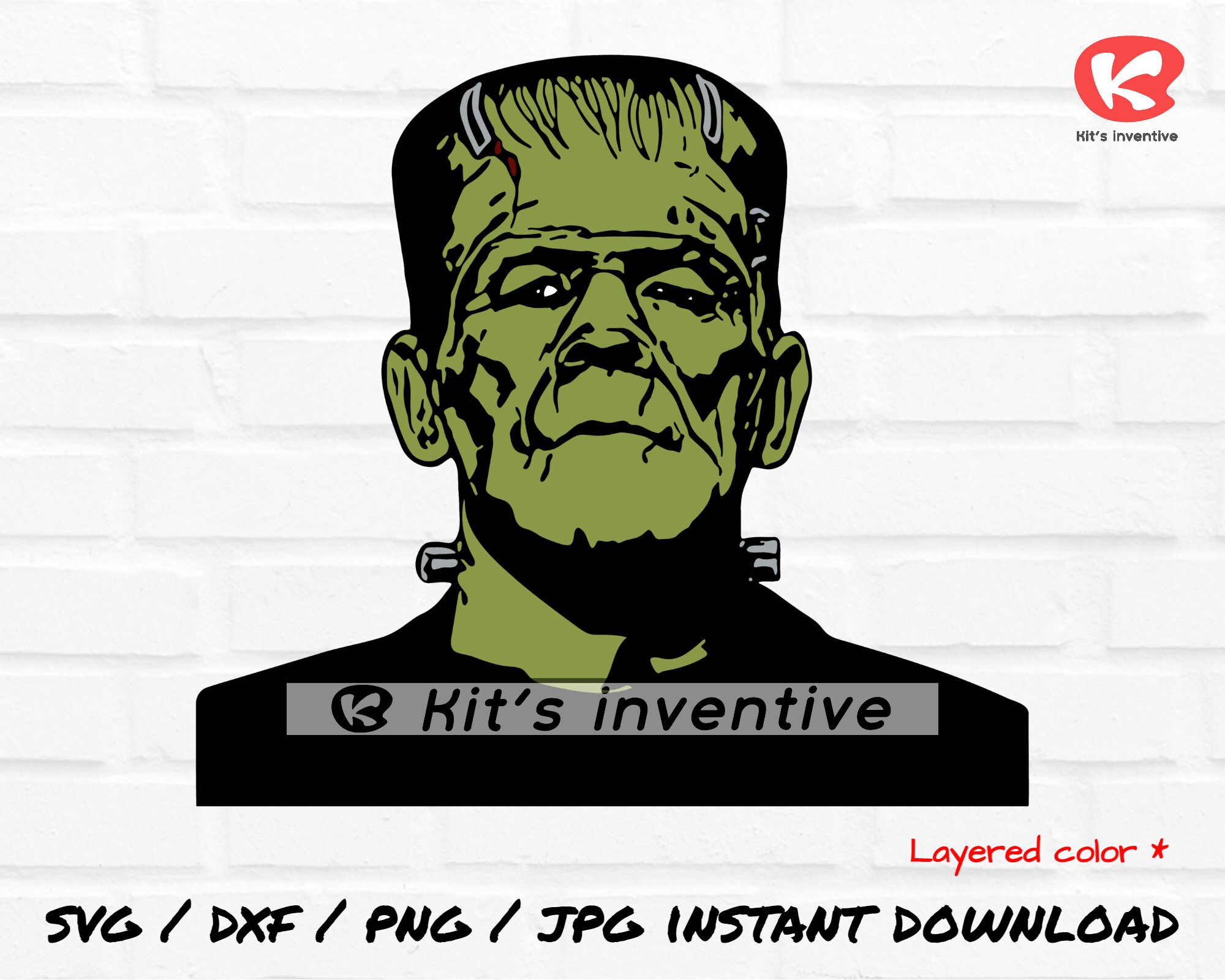 Frankenstein horror monster halloween svg file sublimation png | Etsy