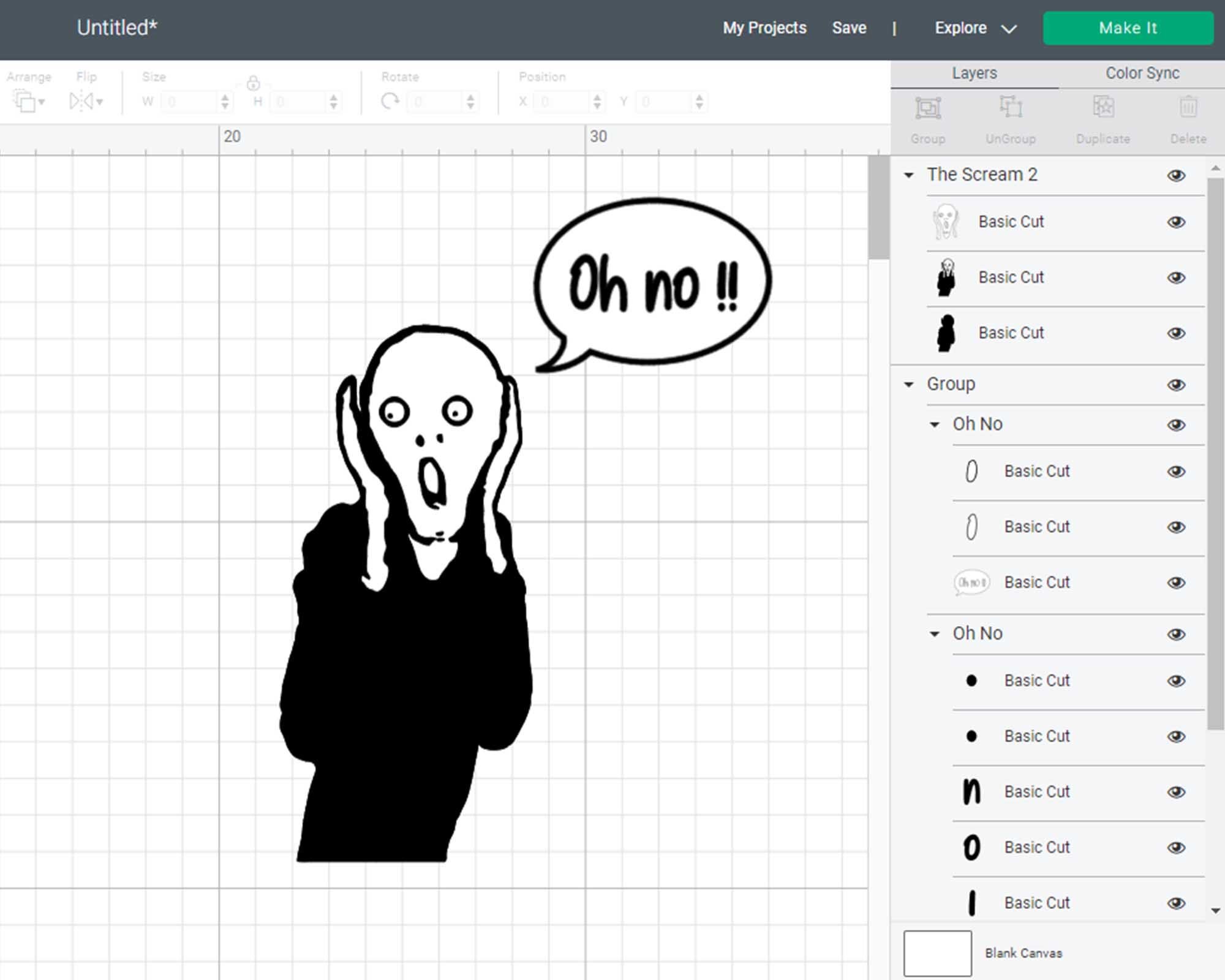 The scream van gogh svg png jpg file clipart vector stencil | Etsy
