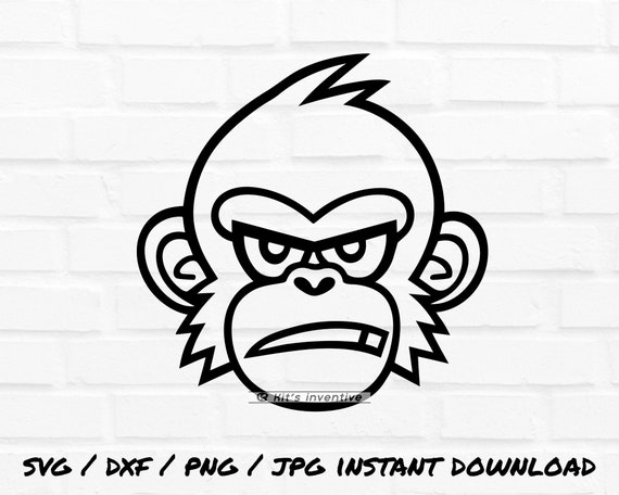 Evil Monkey Face Cartoon