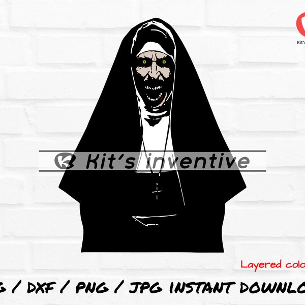 The Nun Svg - Etsy