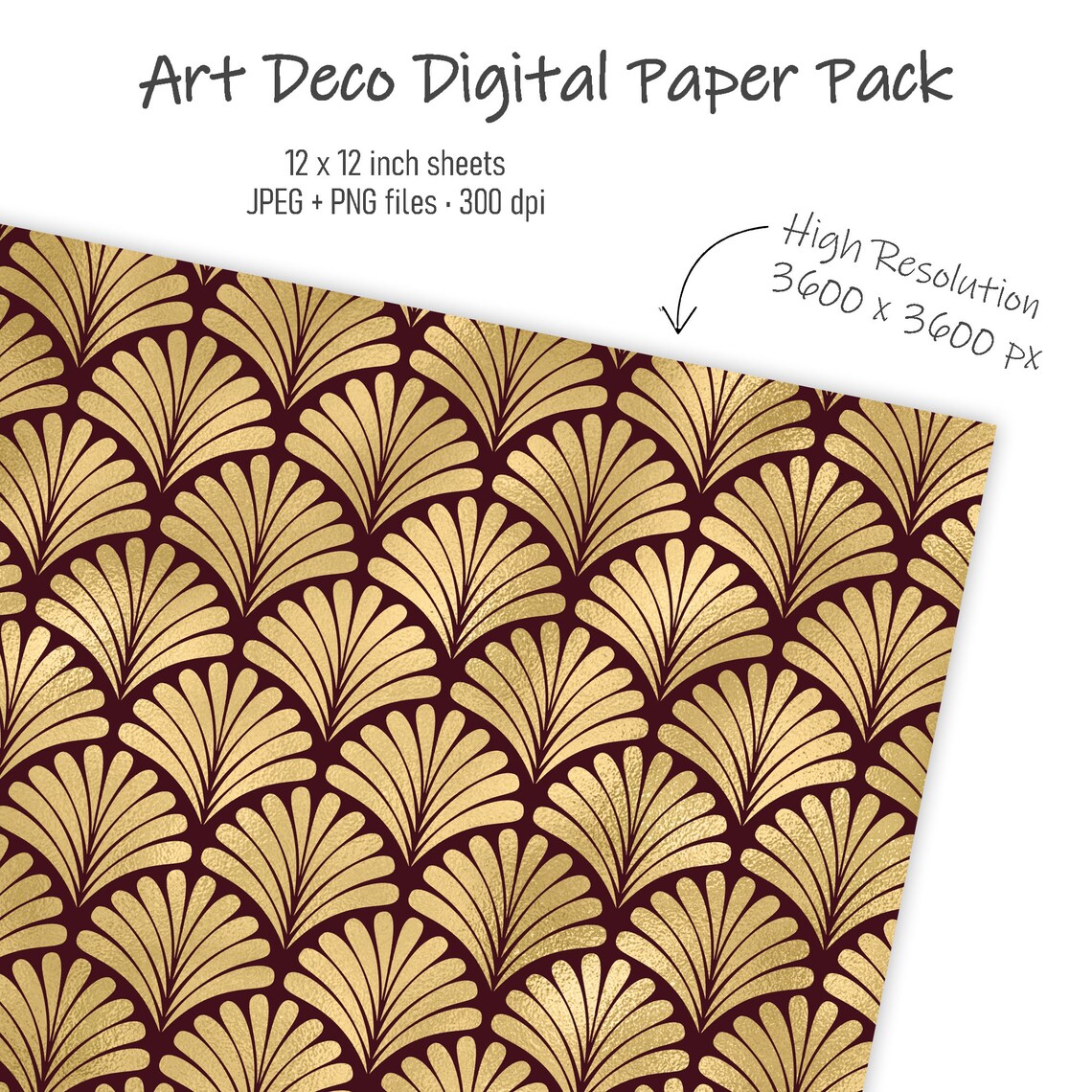 Art Deco Digital Paper Scrapbook Paper Pack Retro Art Deco - Etsy