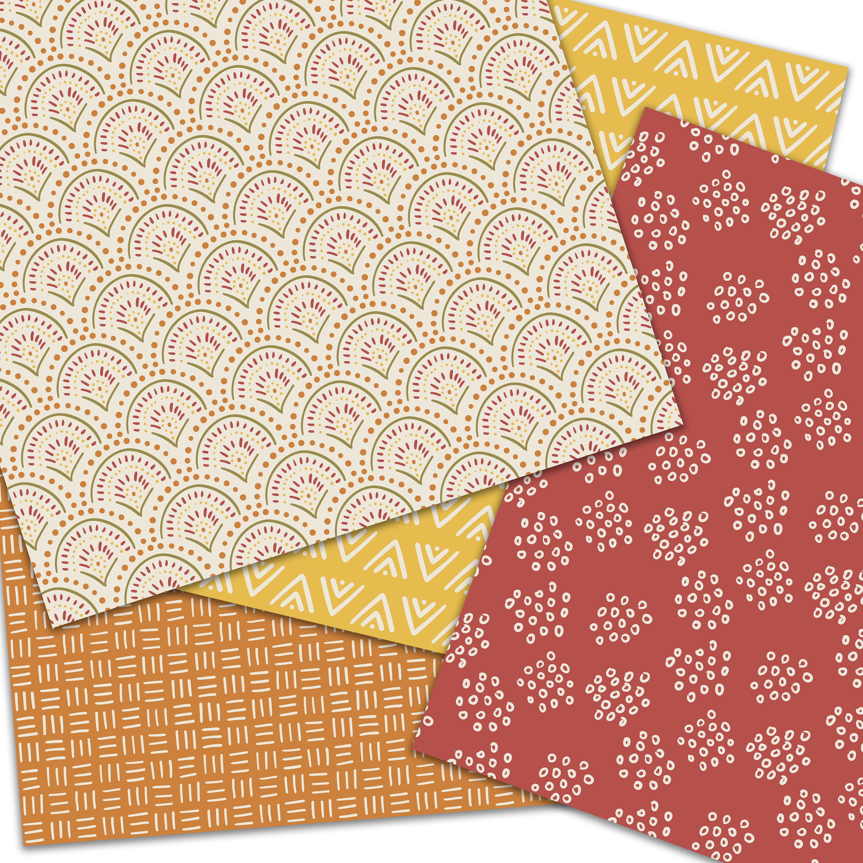 Fall Digital Paper Boho Scrapbook Paper Autumn Digital Paper - Etsy