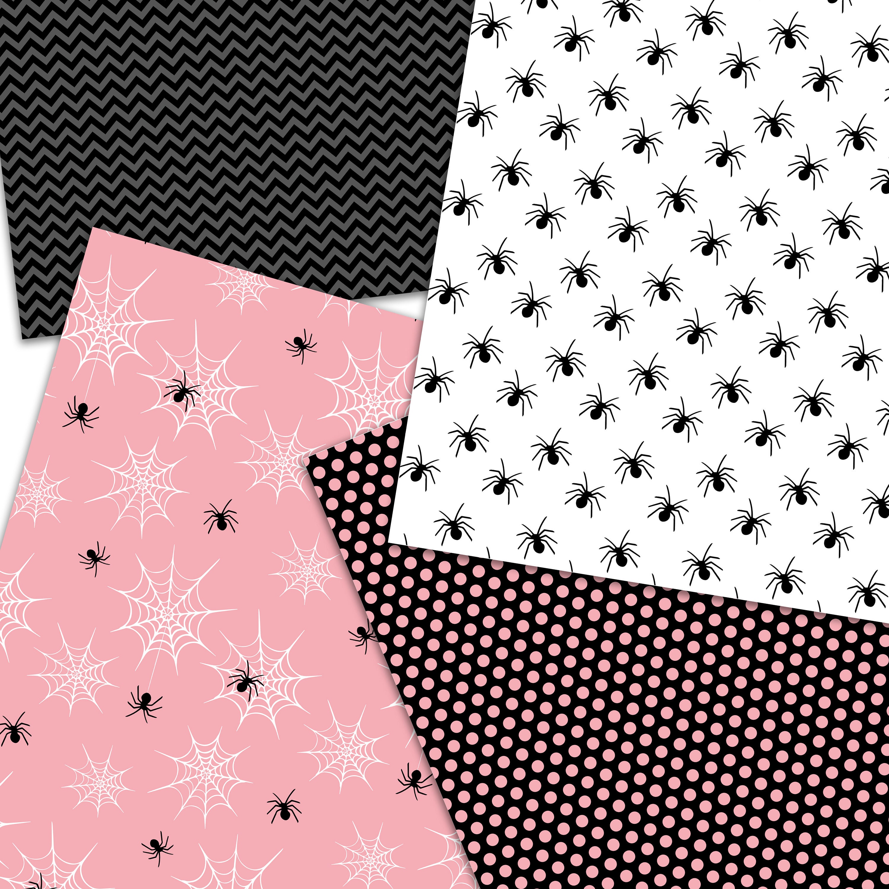 Pink Halloween Digital Paper Ghost Scrapbook Paper Pink - Etsy