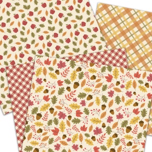 Fall Digital Paper, Scrapbook Paper, Autumn Digital Paper Pack, Pumpkin ...