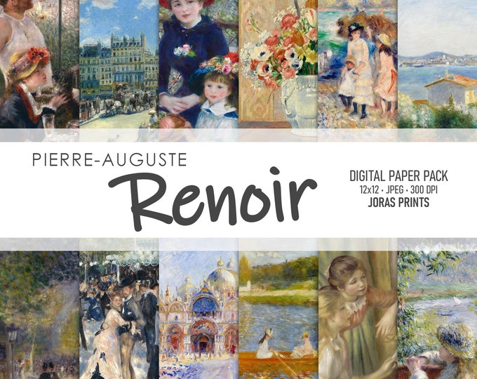 Claude Monet Paintings Digital Paper, Scrapbook, Monet Background ...