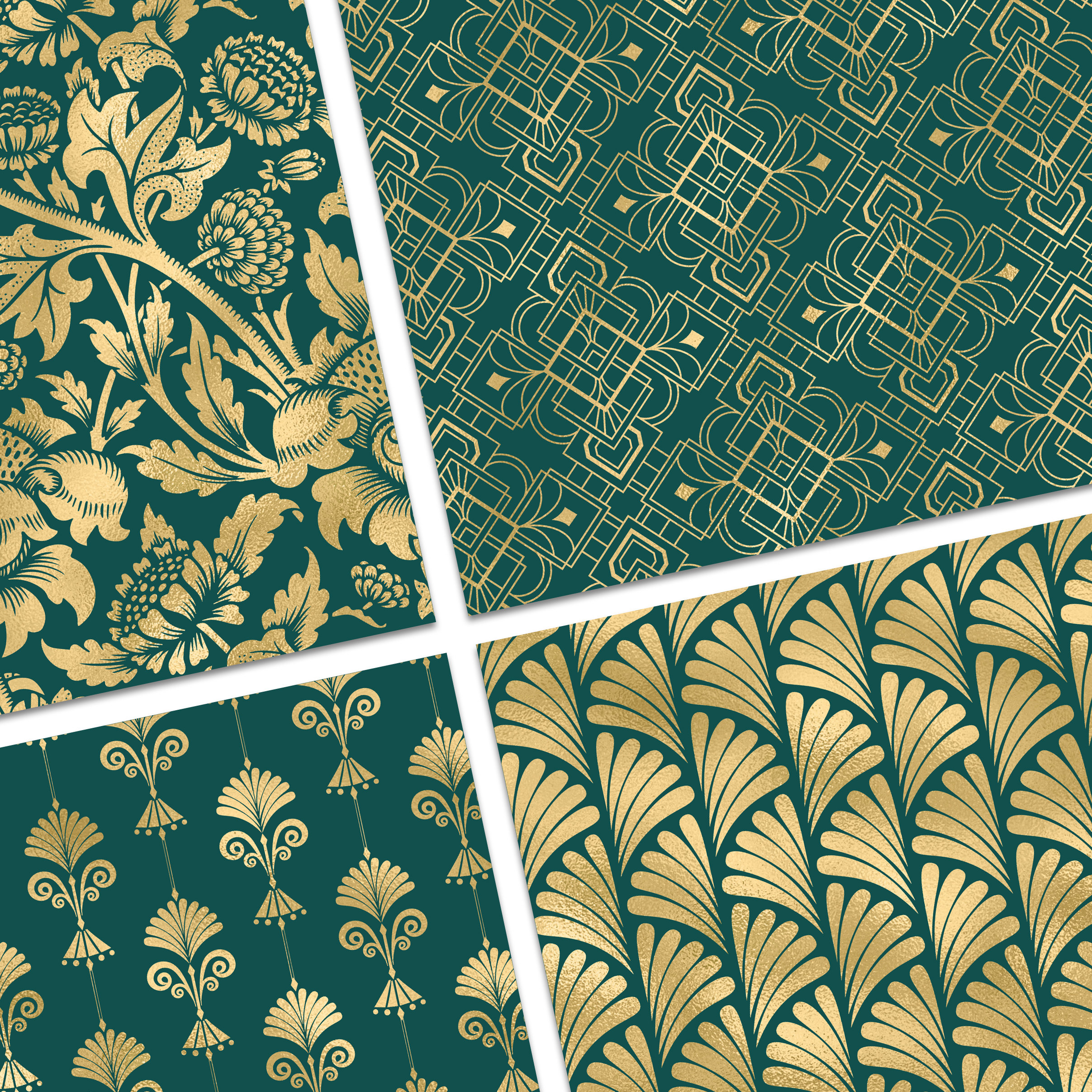 Art Deco Digital Paper Scrapbook Paper Pack Retro Art Deco - Etsy