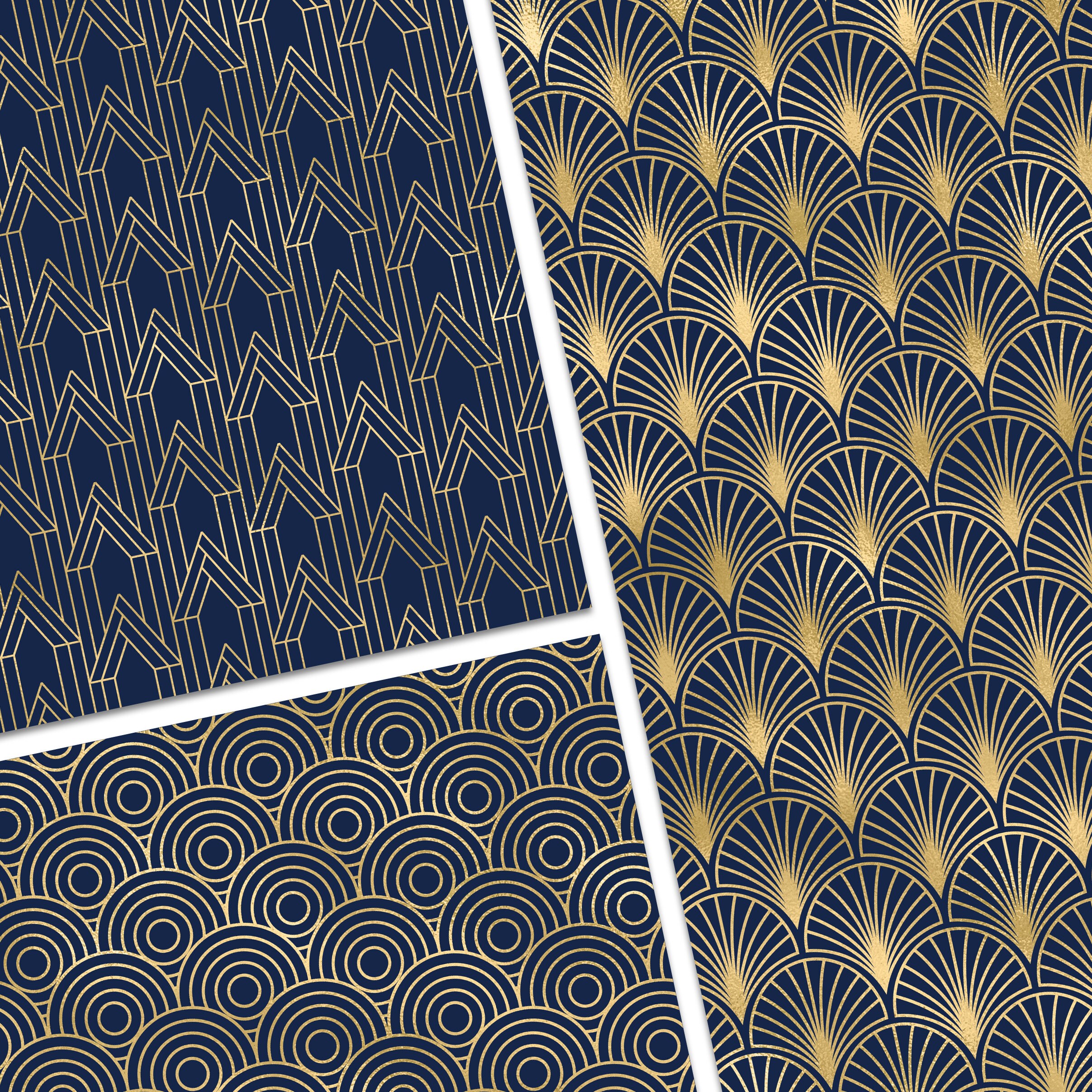 Art Deco Digital Paper Scrapbook Paper Pack Retro Art Deco - Etsy