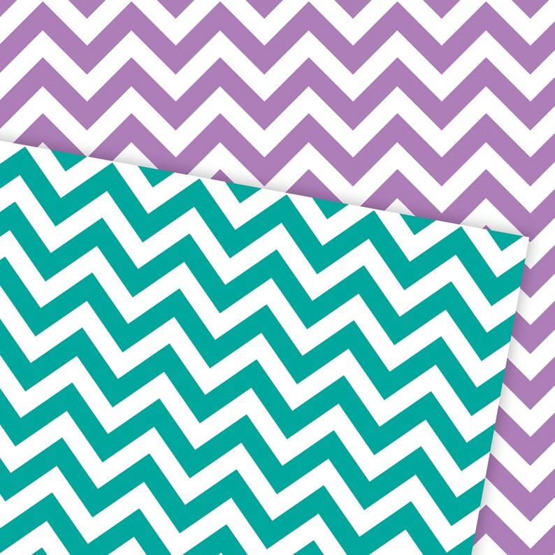 Chevron Digital Paper, Digital Scrapbooking Paper, Digital Paper Pack ...