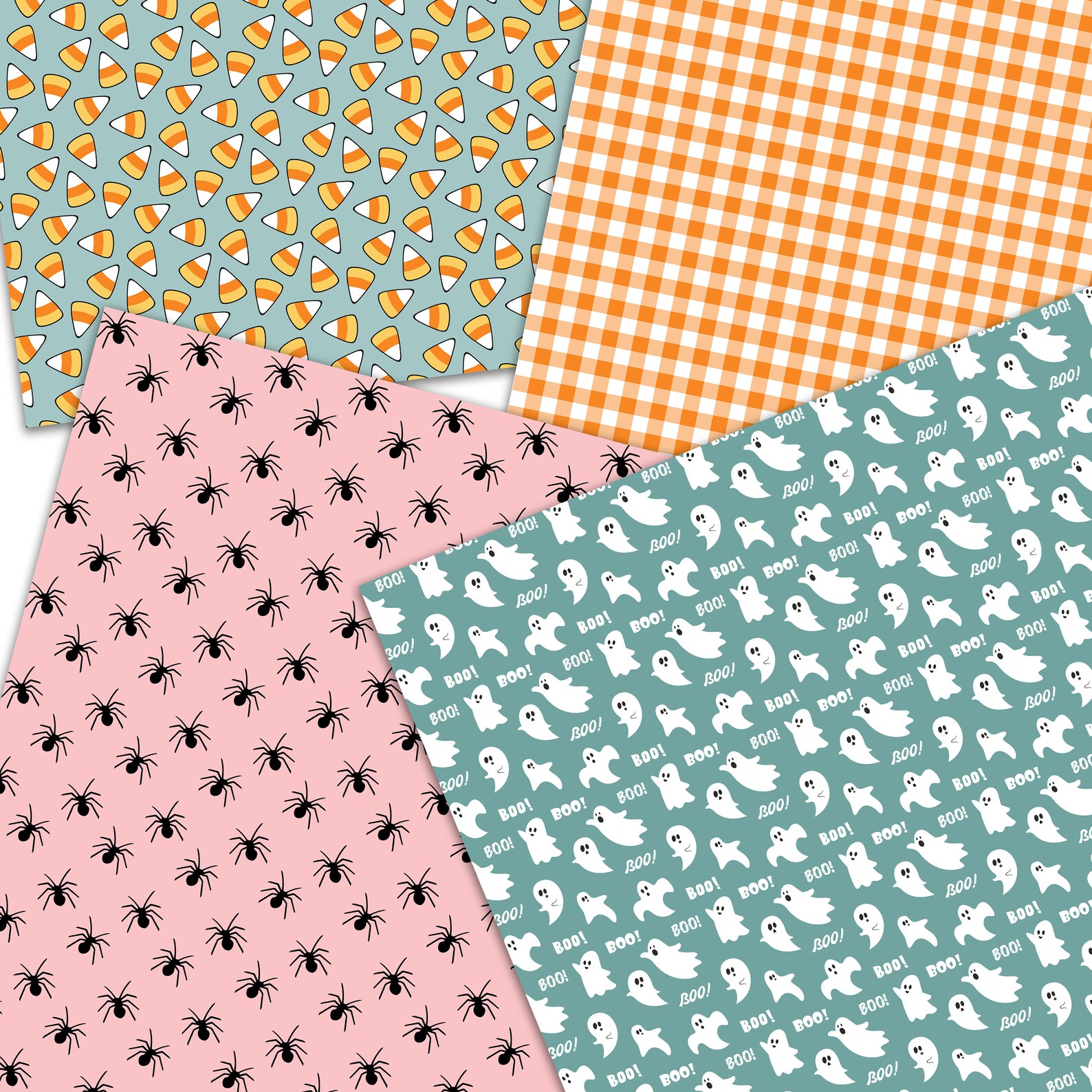 Halloween Digital Paper Pink Halloween Scrapbook Paper Spider Halloween ...