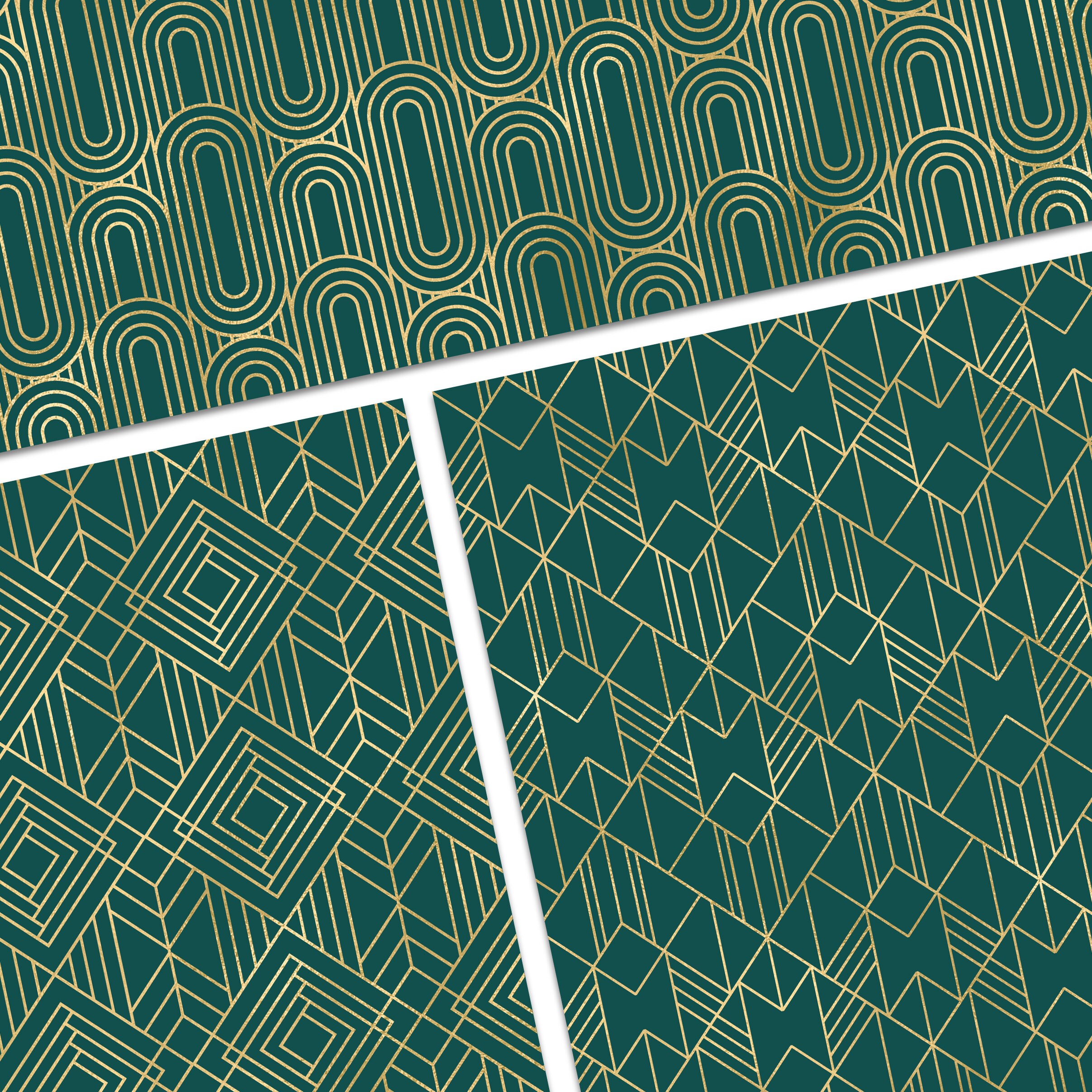 Art Deco Digital Paper Scrapbook Paper Pack Retro Art Deco - Etsy