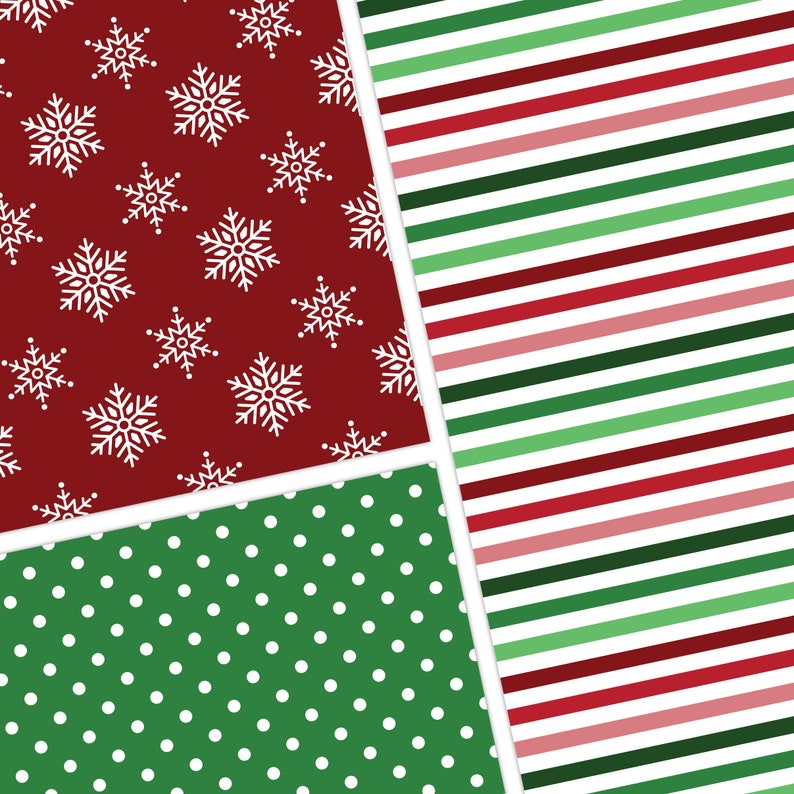 Christmas Digital Paper, Snowman Digital Scrapbook Paper, Snowflake ...