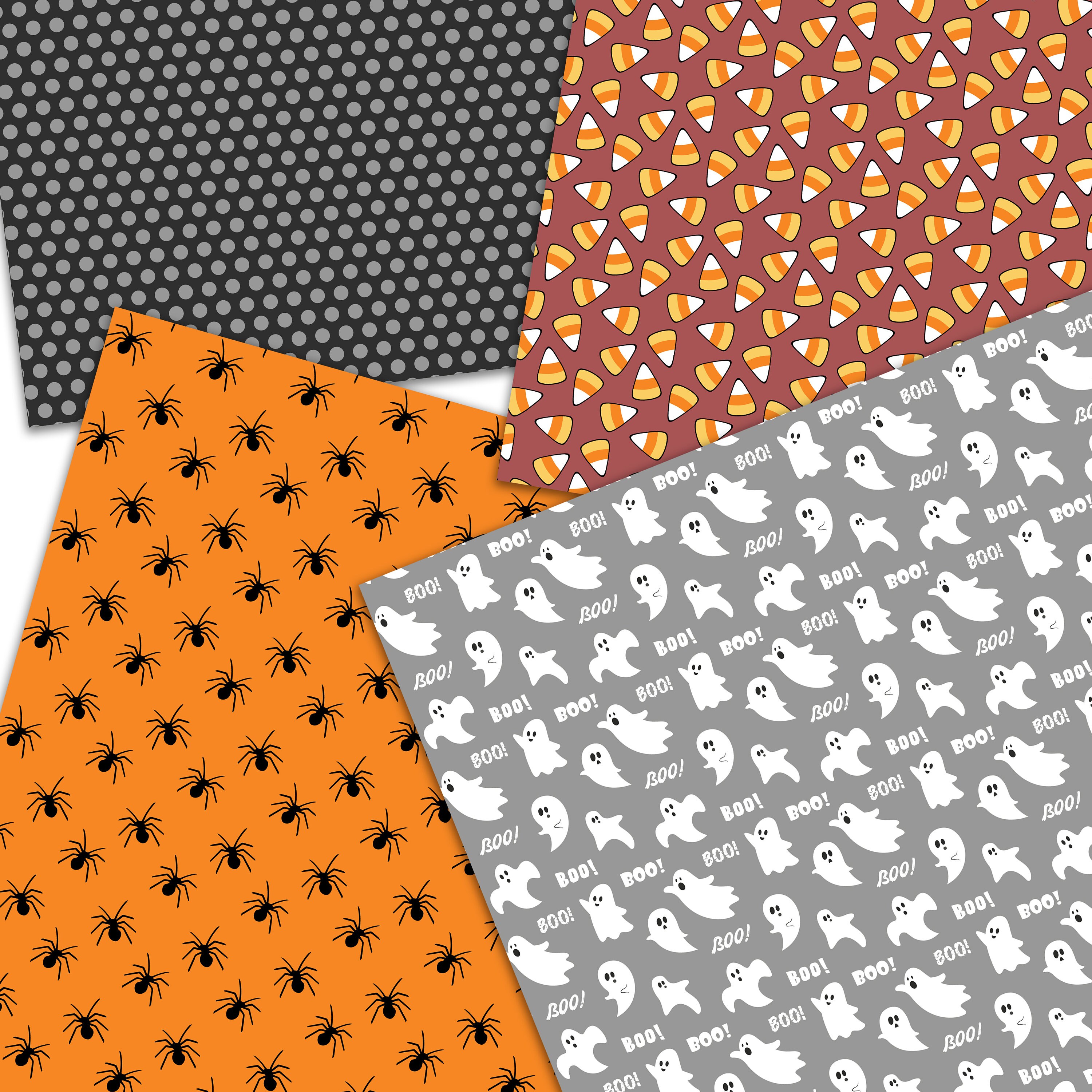 Pink Halloween Digital Paper Ghost Scrapbook Paper Spider - Etsy