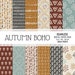 Fall Digital Paper Boho Scrapbook Paper Seamless Patterns | Etsy