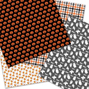 Halloween Digital Paper, Ghost Scrapbook Paper, Spider Paper, Halloween ...
