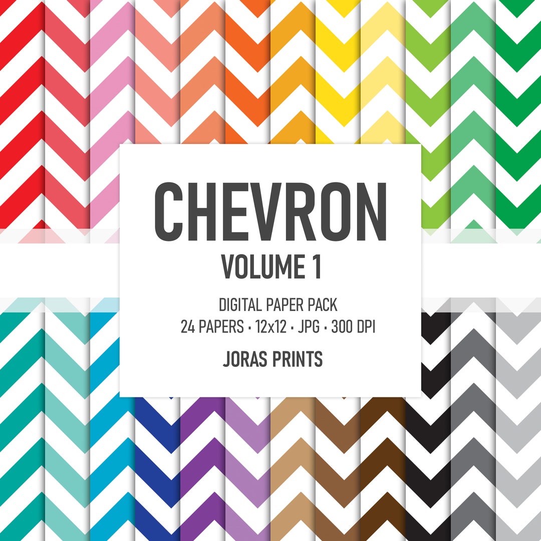 Chevron Digital Paper, Digital Scrapbooking Paper, Digital Paper Pack ...