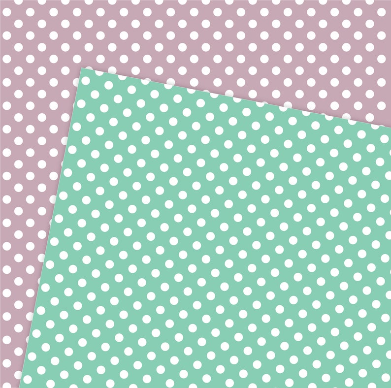 Polka Dot Digital Paper, Digital Scrapbooking Paper, Digital Paper Pack ...