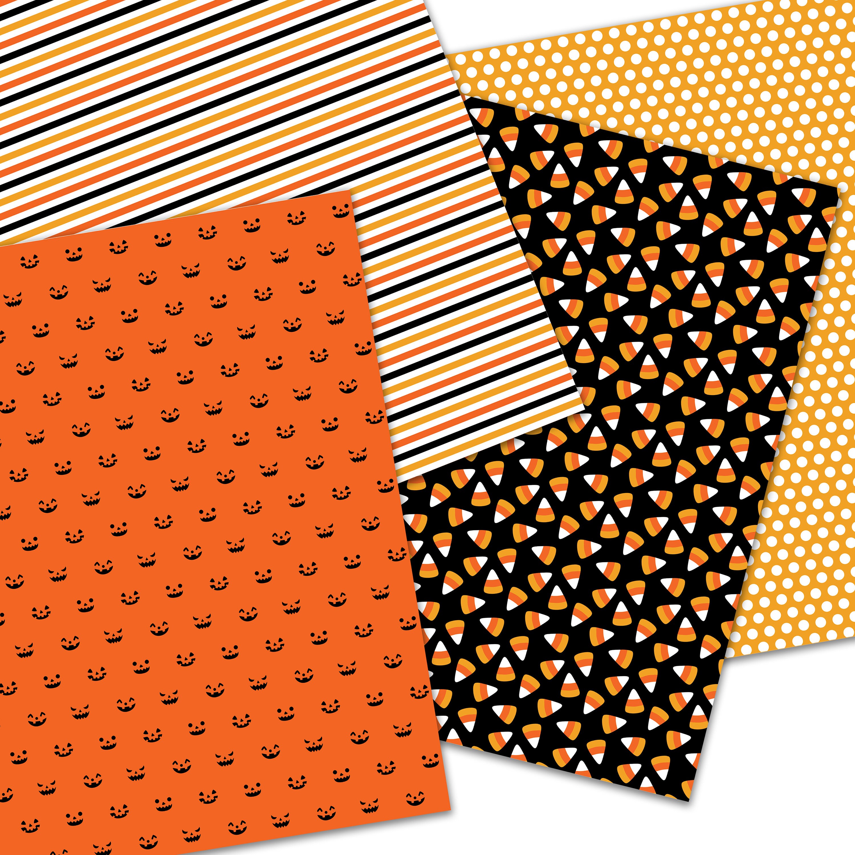 Halloween Digital Paper Ghost Scrapbook Paper Spider Paper - Etsy