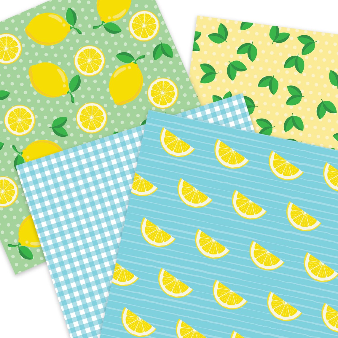 Lemons Digital Paper Lemon Digital Scrapbook Paper Lemon Background ...