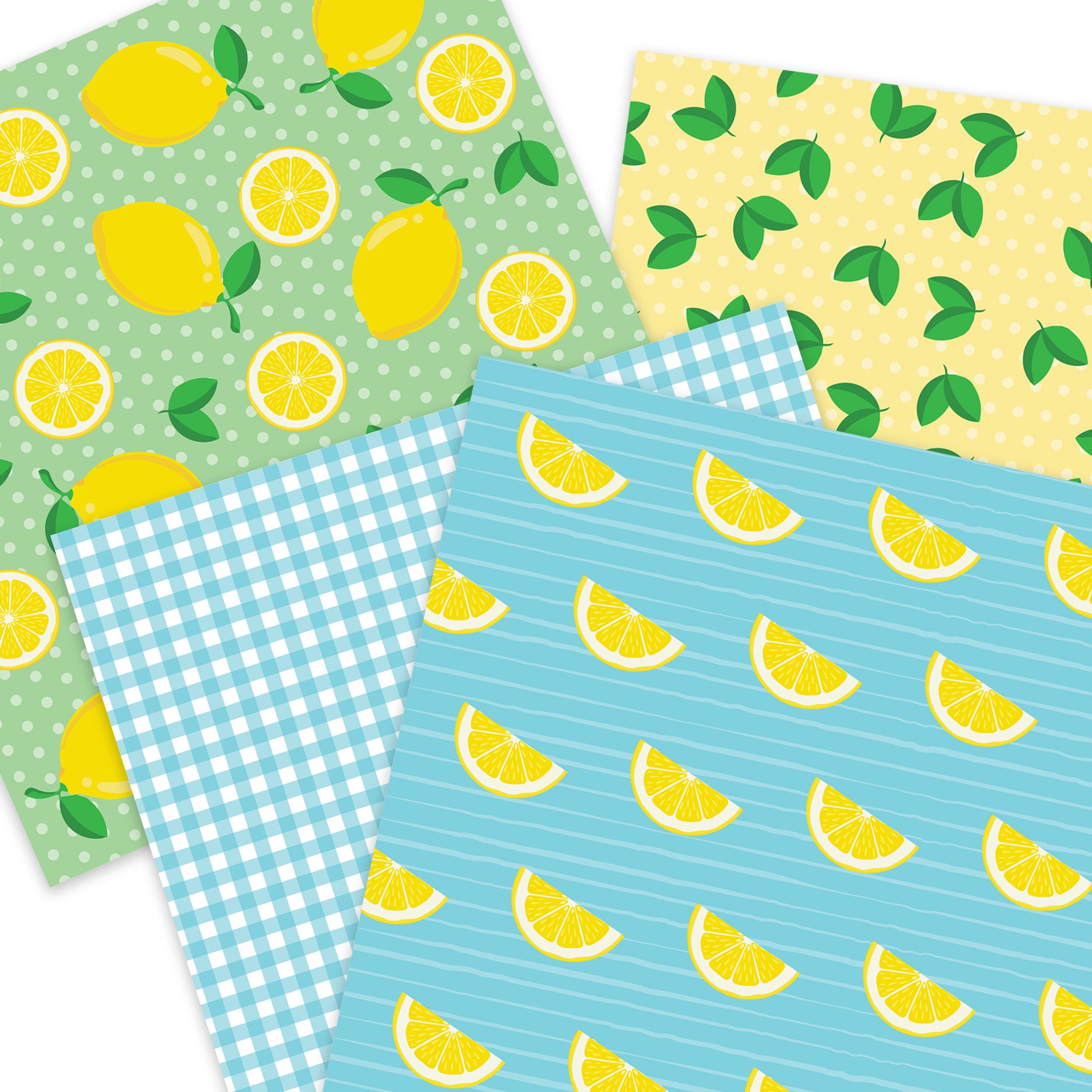 Lemons Digital Paper Lemon Digital Scrapbook Paper Lemon Background ...