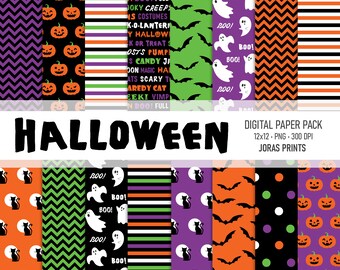 Digital Halloween Commercial Paper Pack - Etsy