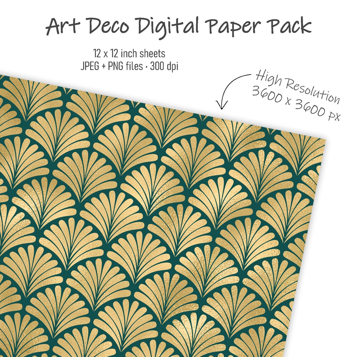 Art Deco Digital Paper Scrapbook Paper Pack Retro Art Deco - Etsy