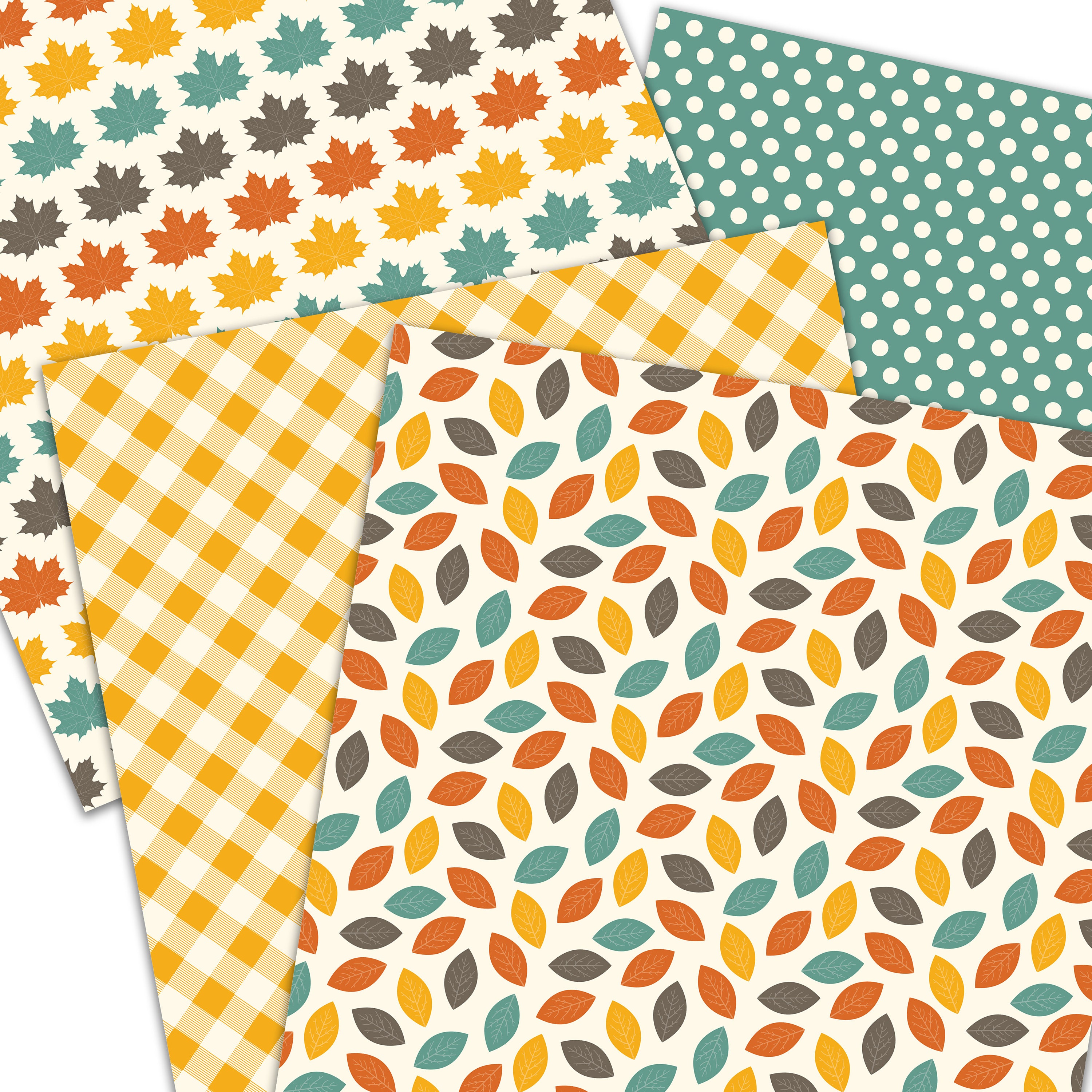 Fall Digital Paper Scrapbook Paper Autumn Digital Paper - Etsy