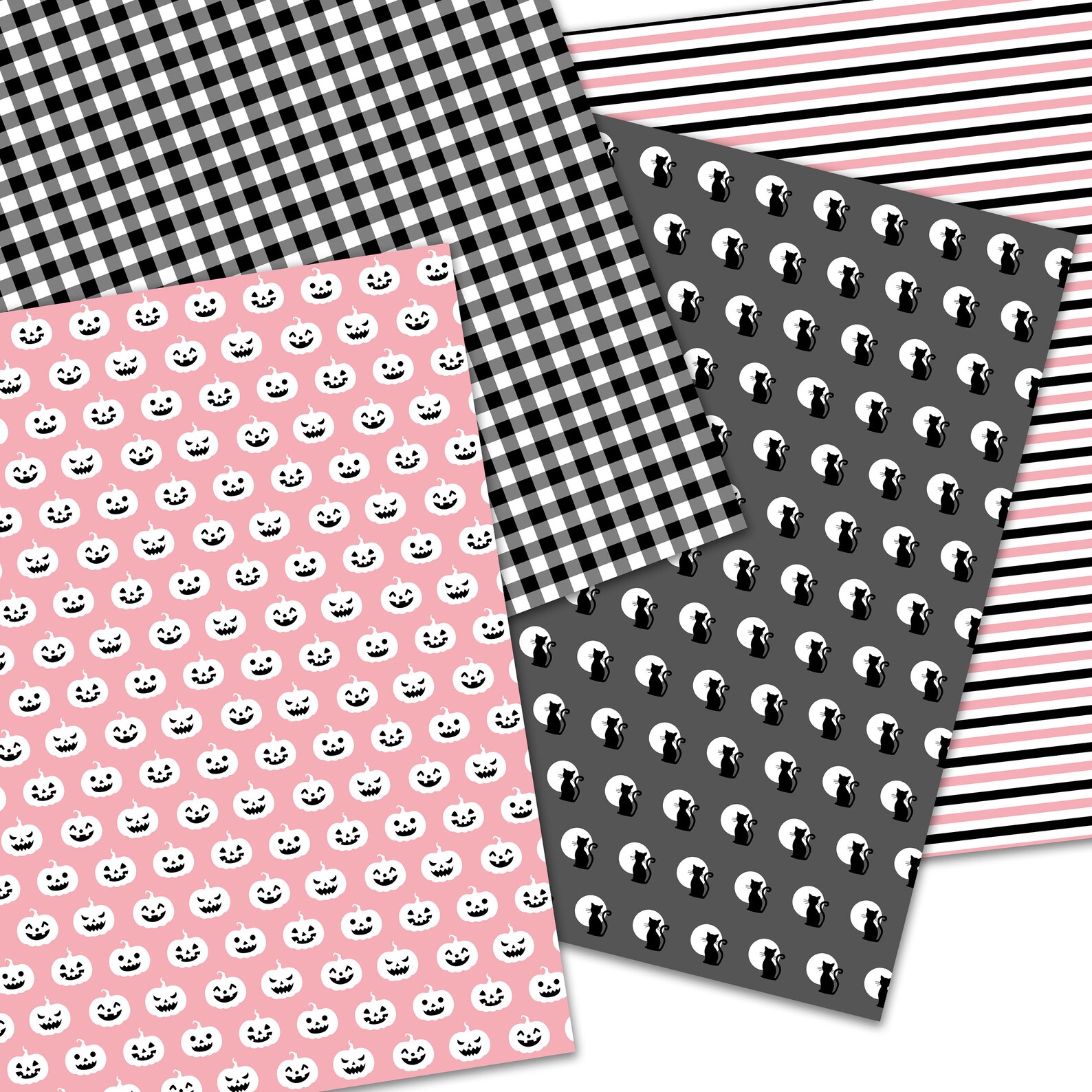 Pink Halloween Digital Paper, Ghost Scrapbook Paper, Pink Spider Paper ...