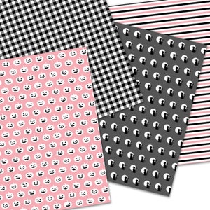 Pink Halloween Digital Paper, Ghost Scrapbook Paper, Pink Spider Paper ...