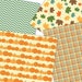 Fall Digital Paper Autumn Scrapbook Paper Pumpkin Background Leaves ...