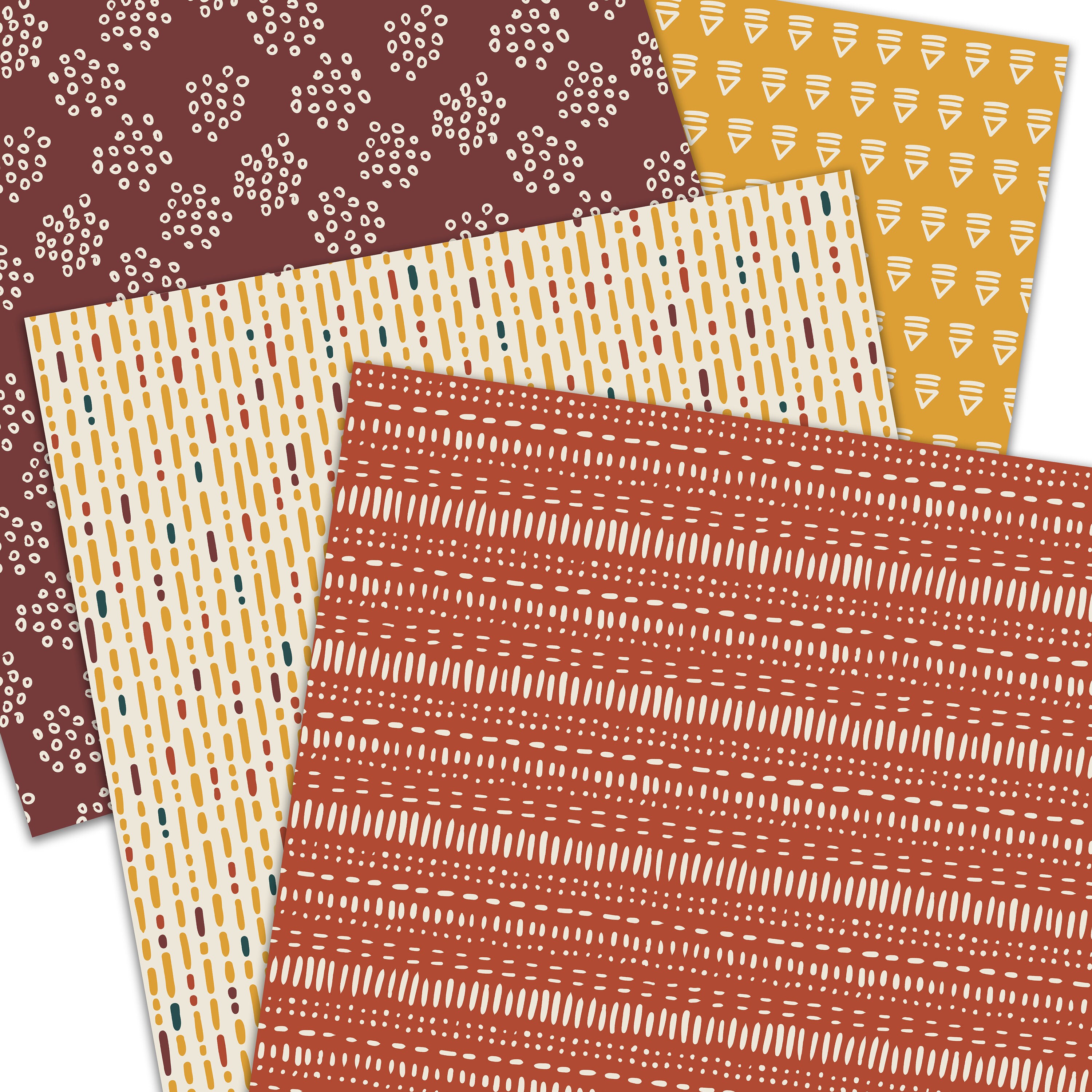 Fall Digital Paper Boho Scrapbook Paper Autumn Digital Paper - Etsy