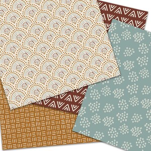 Fall Digital Paper, Boho Scrapbook Paper, Seamless Patterns, Autumn ...