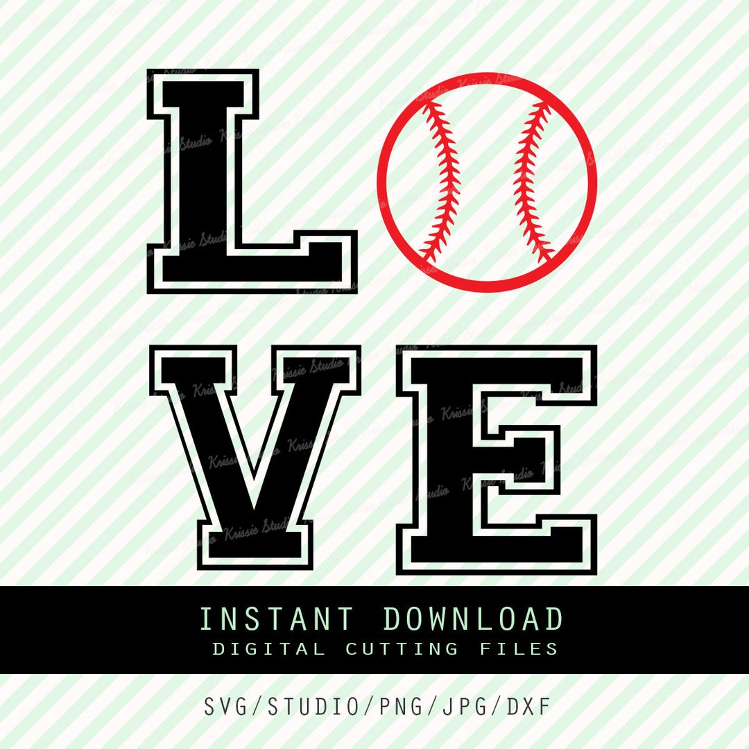 Love baseball Svg ,Png,JPG ,DXF cutting file Cricut silhouette cameo ...