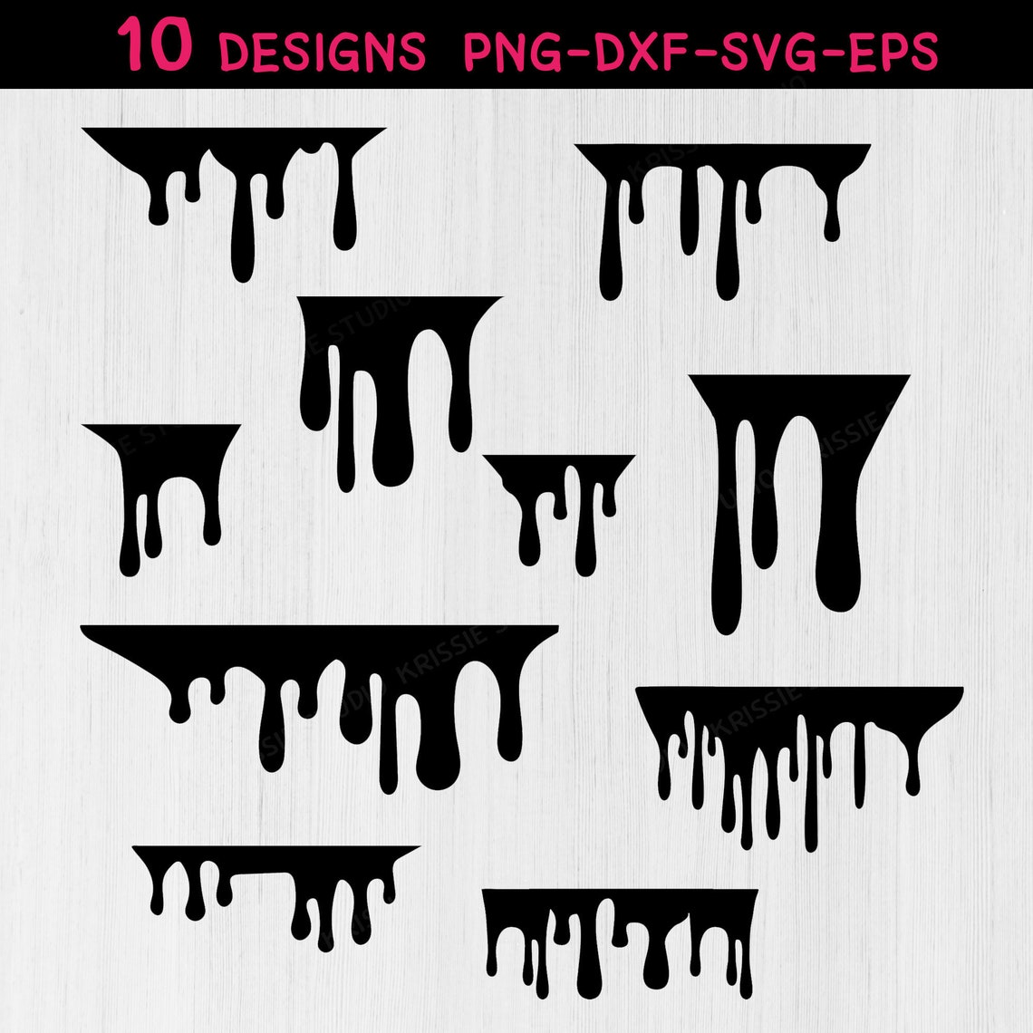 Dripping Borders Svgmelting SVG Drip Svg Dripping Border | Etsy