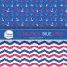 SALE 12 Nautical Blue & Red Digital Paper Backgrounds for Graphic ...