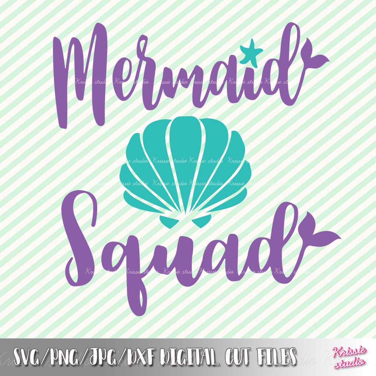 Mermaid Squad Svg PngJPG DXF cutting file Cricut silhouette | Etsy
