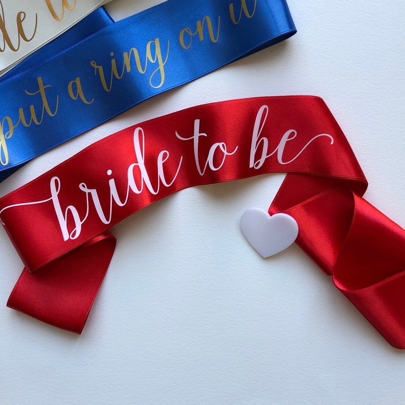 Red Bridal Sash - Etsy