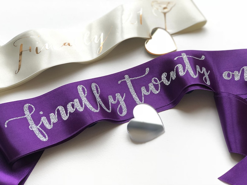 Finally 21 Sash 21st Birthday Sash Birthday Girl Sash Age - Etsy