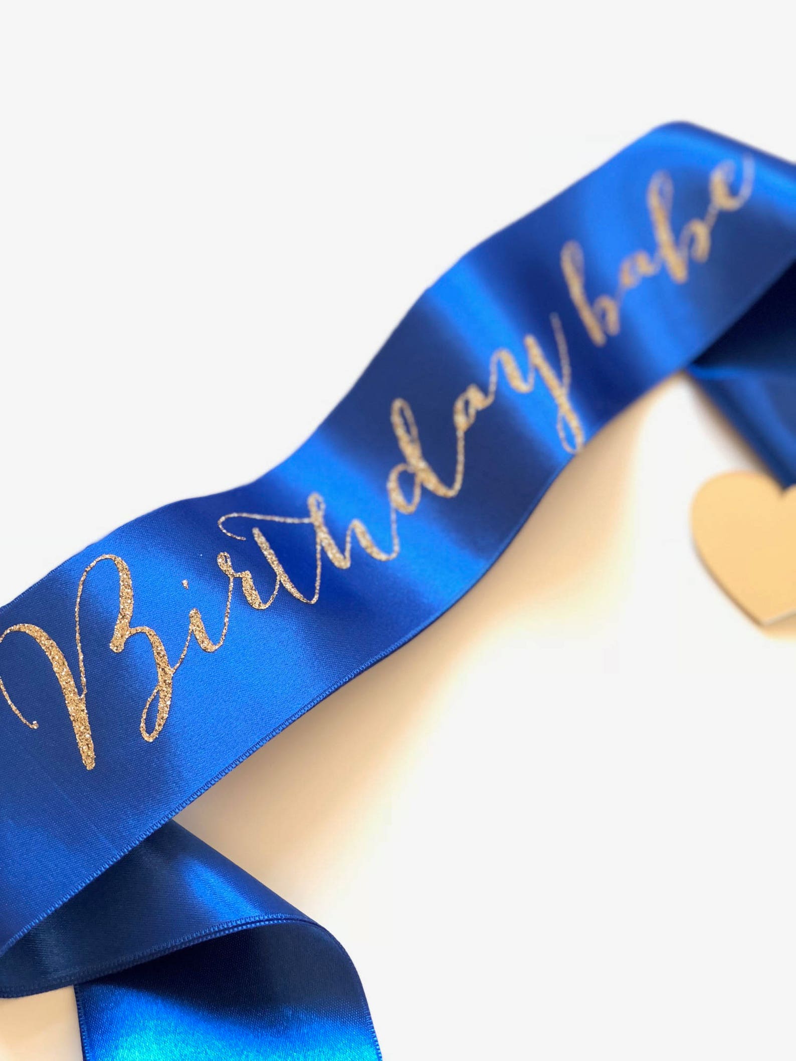 Custom Birthday Sash, Glitter Gold Print, Satin Ribbon - Etsy UK