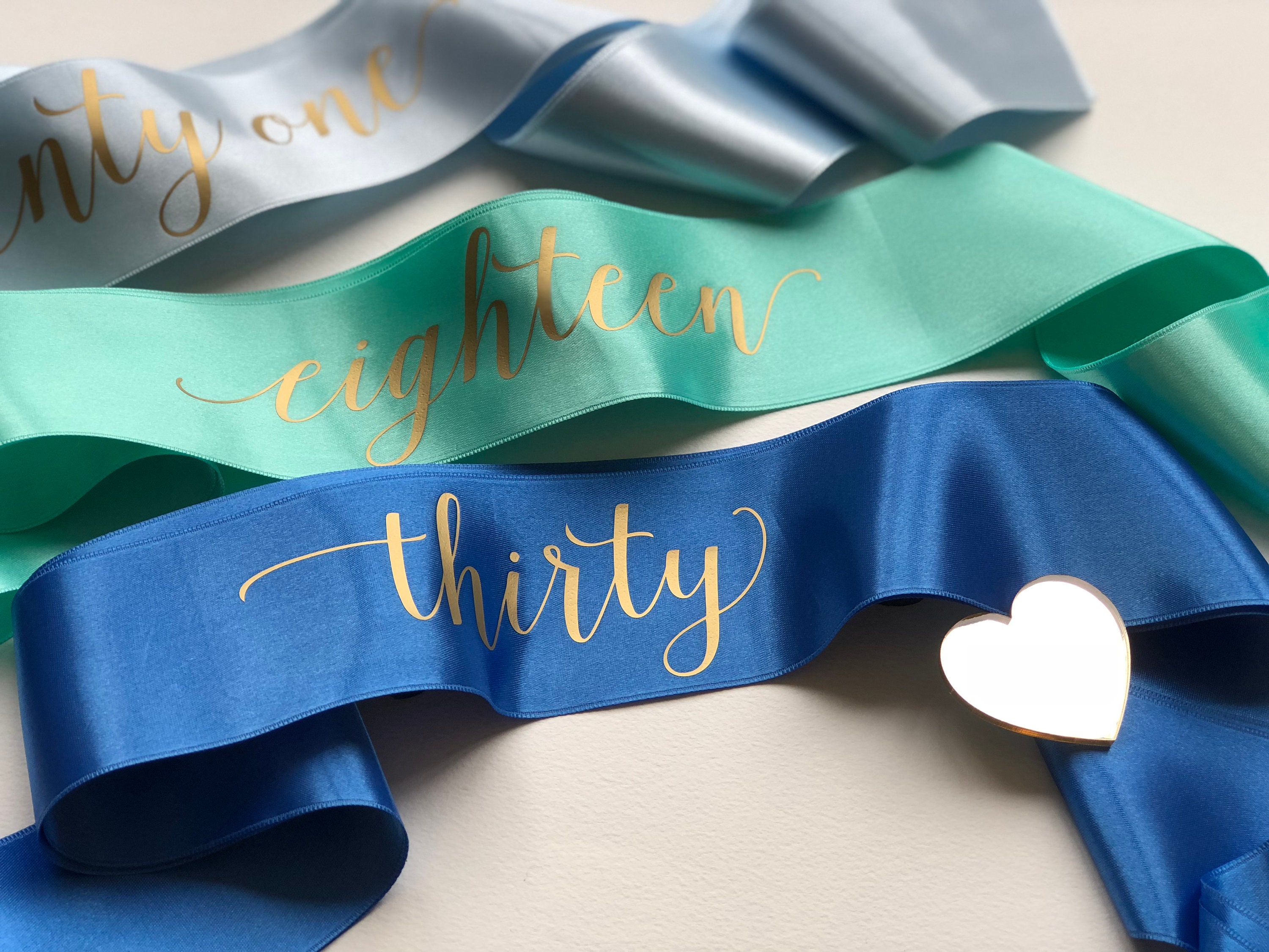 Birthday sash 30th birthday sash Royal blue sash Custom | Etsy