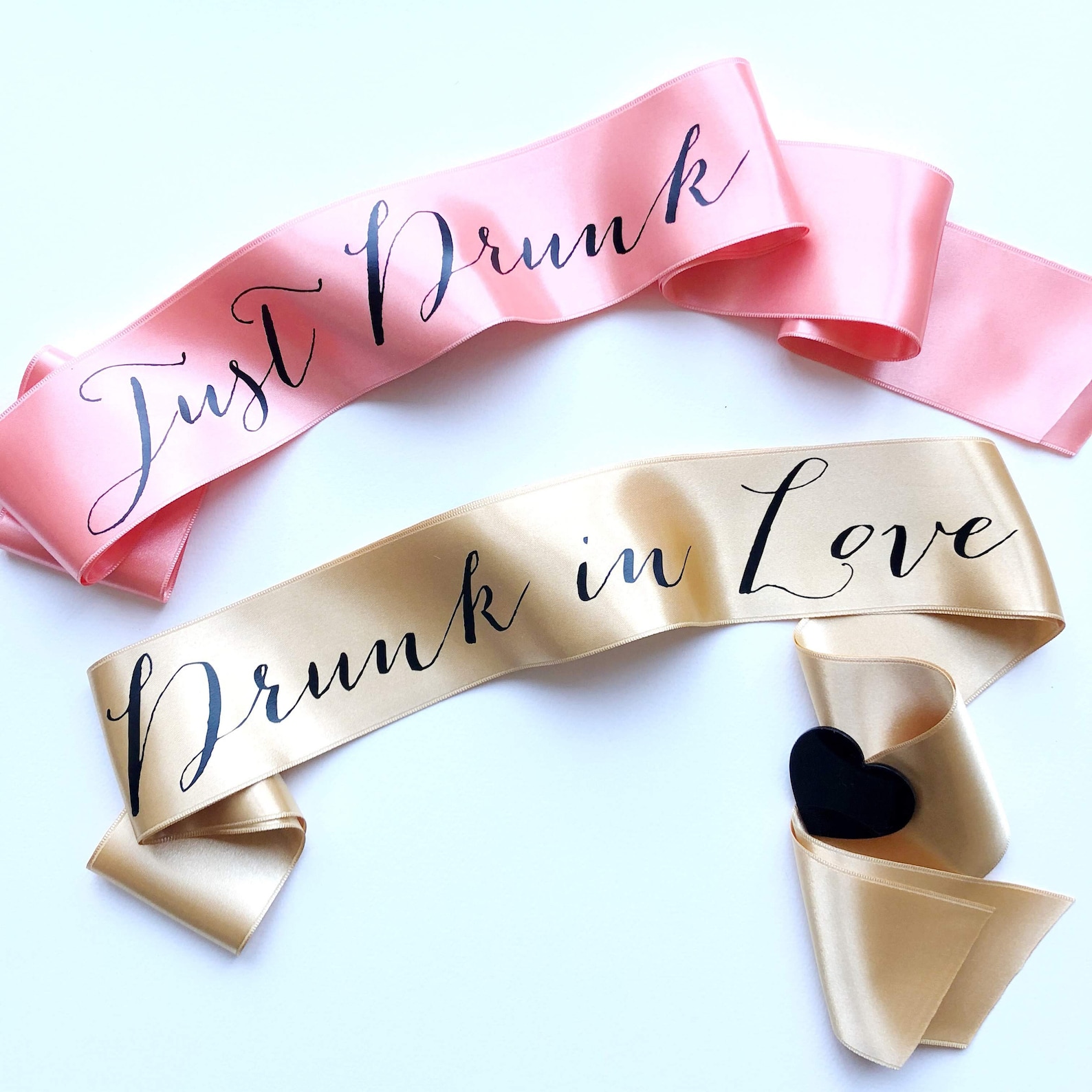 Funny Bachelorette Sash Drunk in Love Sash Gold Black Hen - Etsy