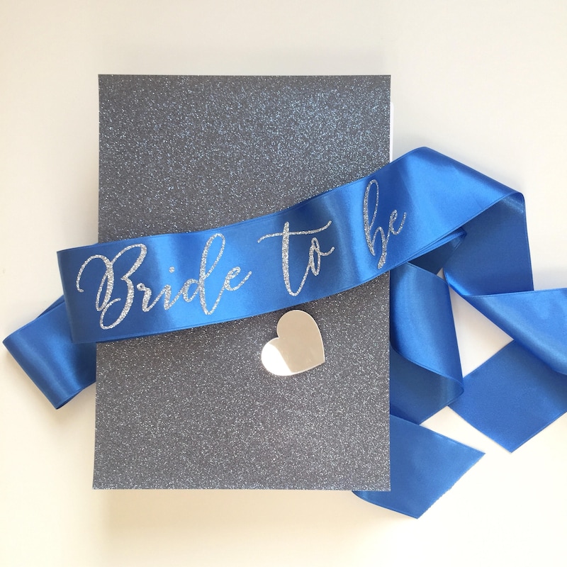 Blue Bridal Sash - Etsy