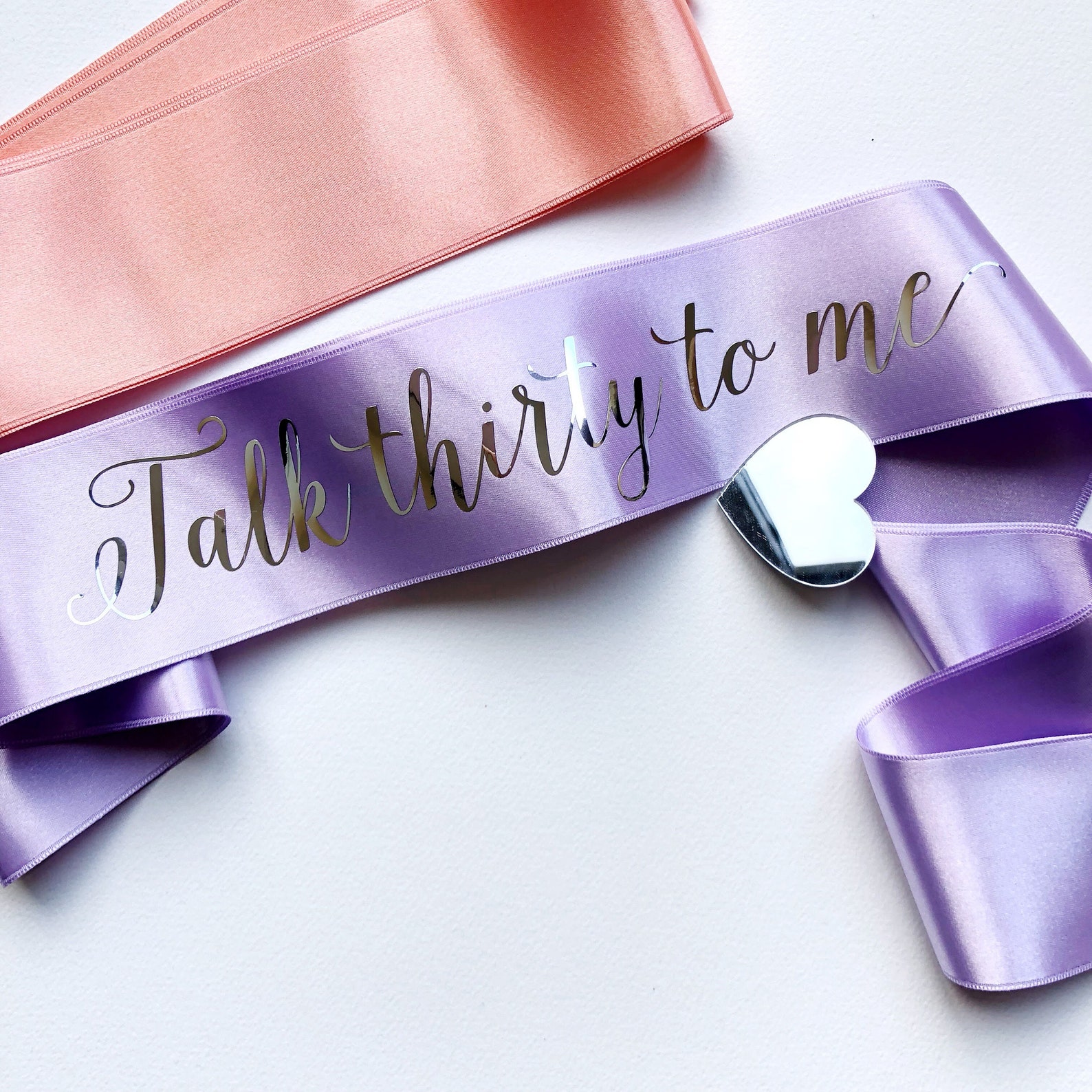 Talk Thirty to Me Sash 30th Birthday Sash Lilac Metallic | Etsy