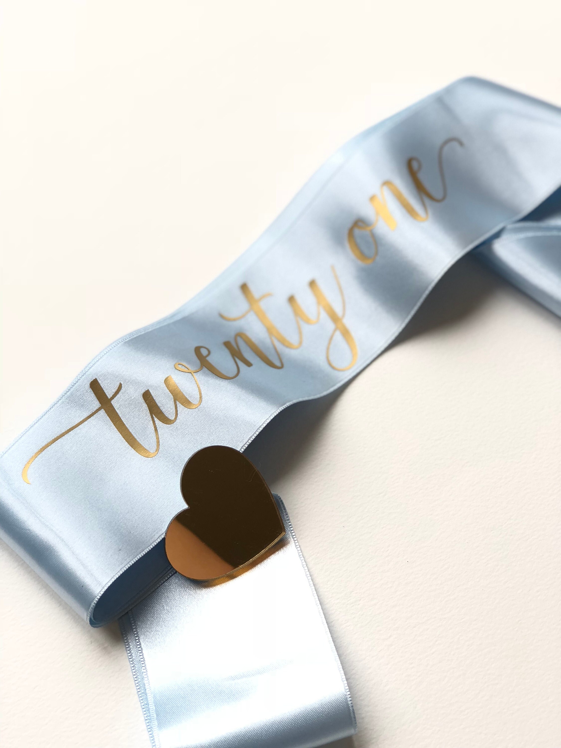 Birthday sash 21st birthday girl sash Twenty one sash | Etsy