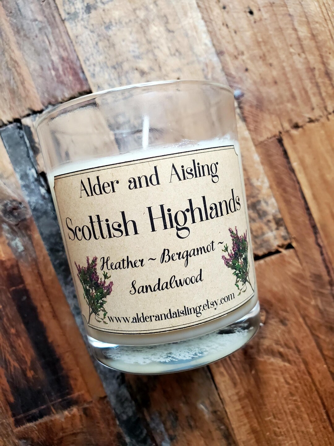 Scottish Highlands Soy Wax Candle | Heather and Bergamot Candle ...