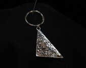 Items similar to Sterling Silver Yoga Keychain ( Triangle Pose) with st ...