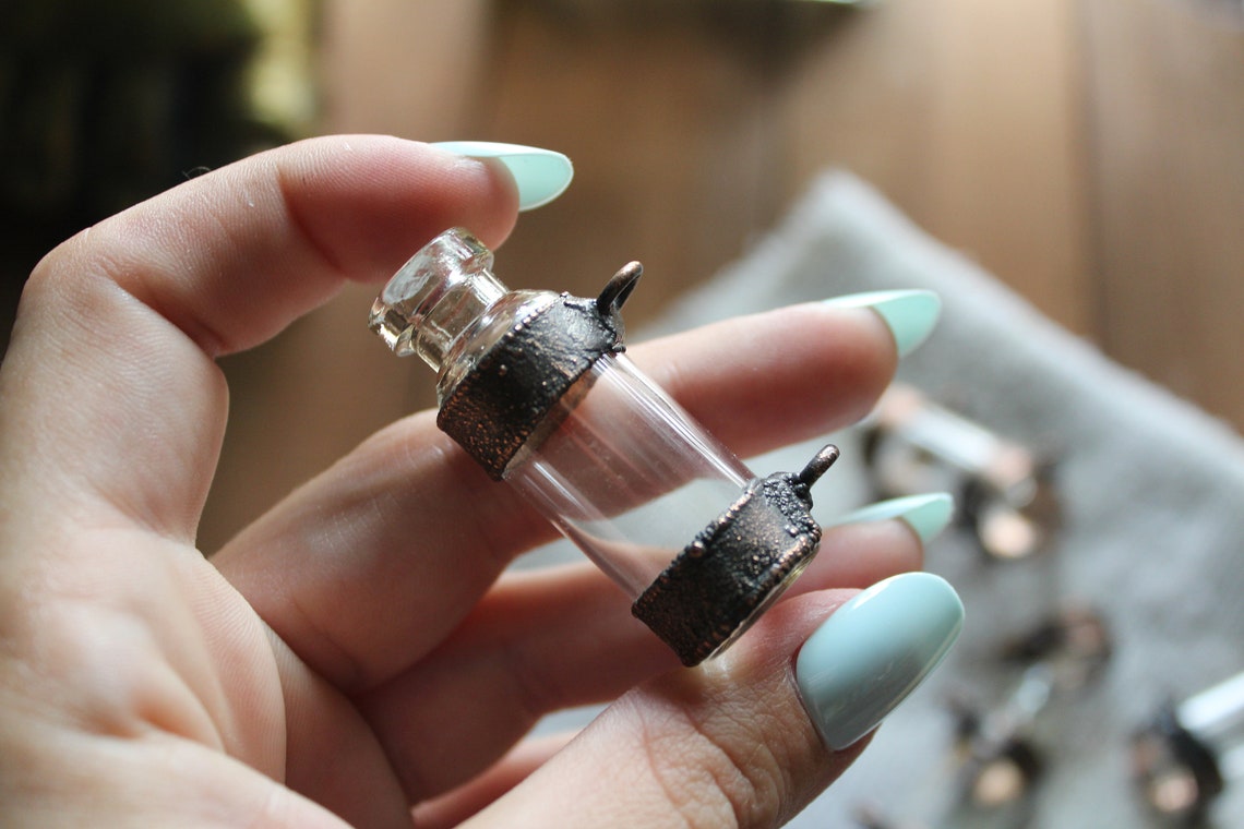 Glass Keeper Necklace I Bottle Necklace Vial Necklace - Etsy