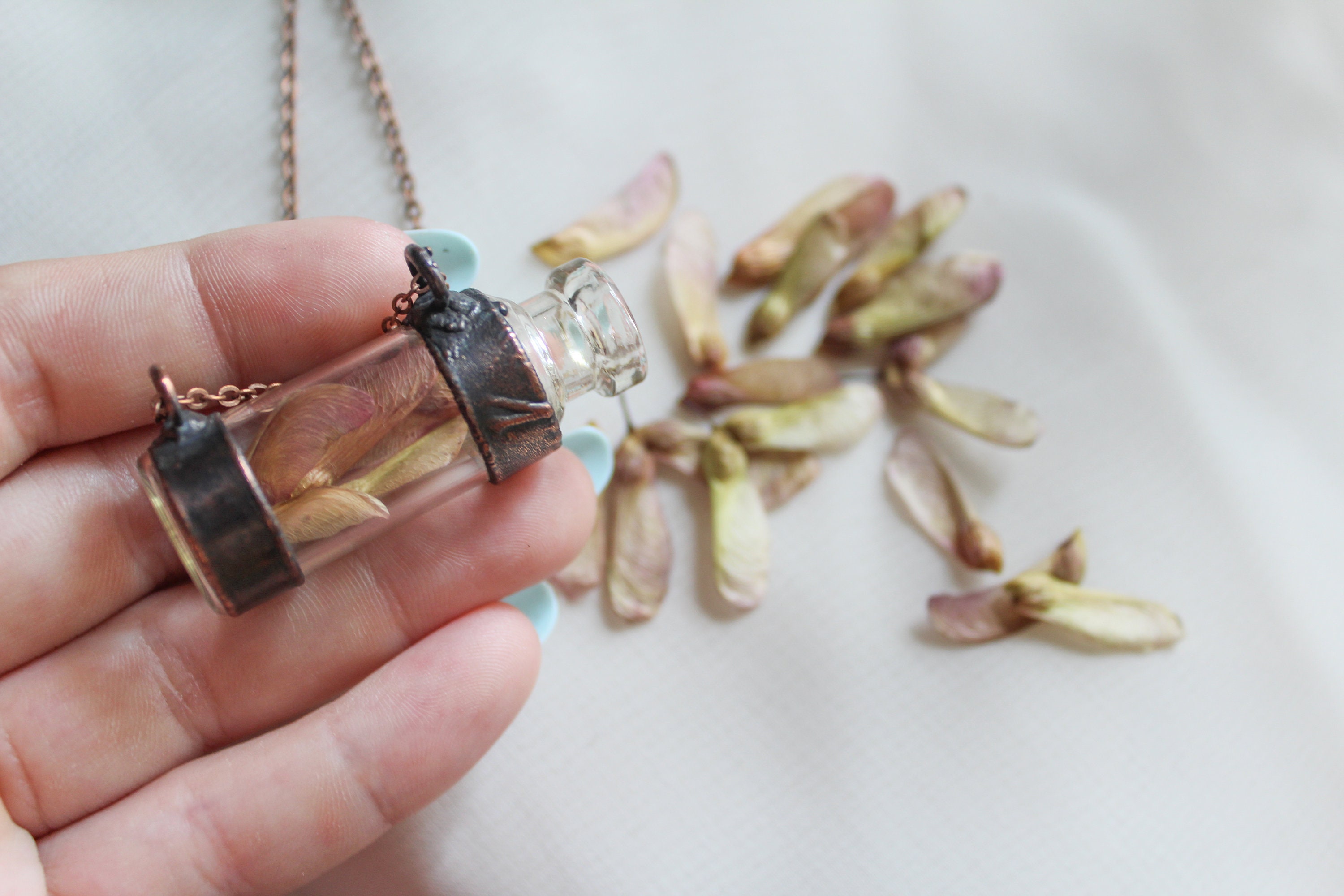 Glass Keeper Necklace I Bottle Necklace Vial Necklace Vial Jewelry Cork ...